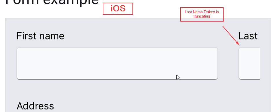 Gallery Androidios Grid Textbox For Last Name Option Is Truncating For Ios And Missing