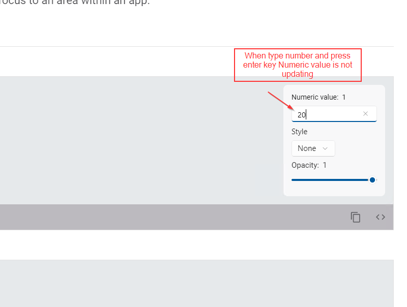 [Gallery][Skia.Gtk]Infobadge-For 'Numeric Value' textbox when type Number and press Enter ...