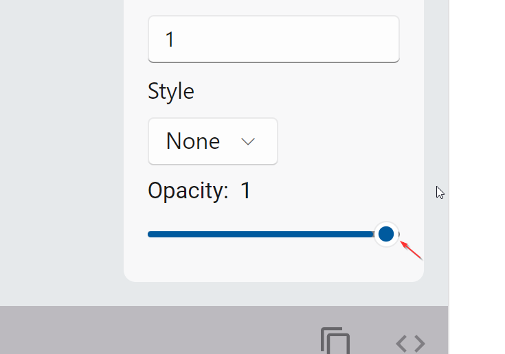 Gallery][Wasm/Android/iOS/Skia.Gtk]Infobadge- Slider thumb not going to the end for Opacity max ...