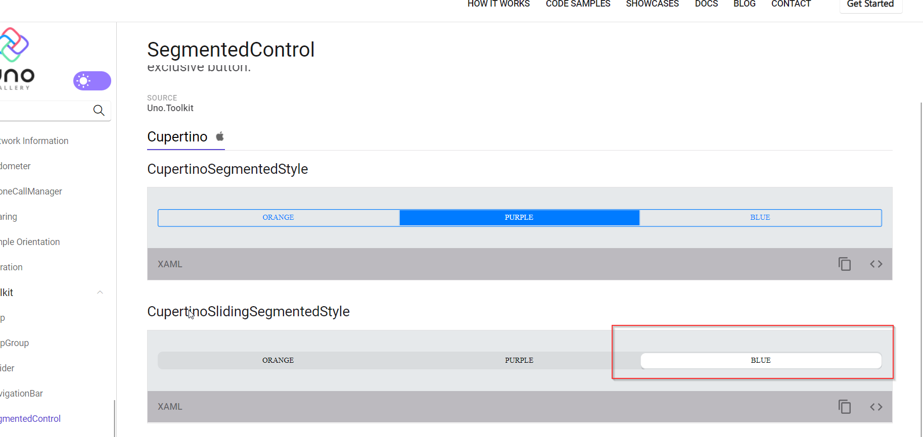 [Gallery-4X][Wasm] sliding is not working properly for 'CupertinoSlidingSegmentedStyle'. · Issue ...