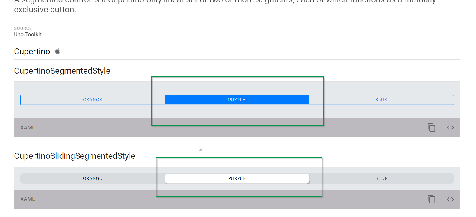 [Gallery-4X][Wasm] sliding is not working properly for 'CupertinoSlidingSegmentedStyle'. · Issue ...