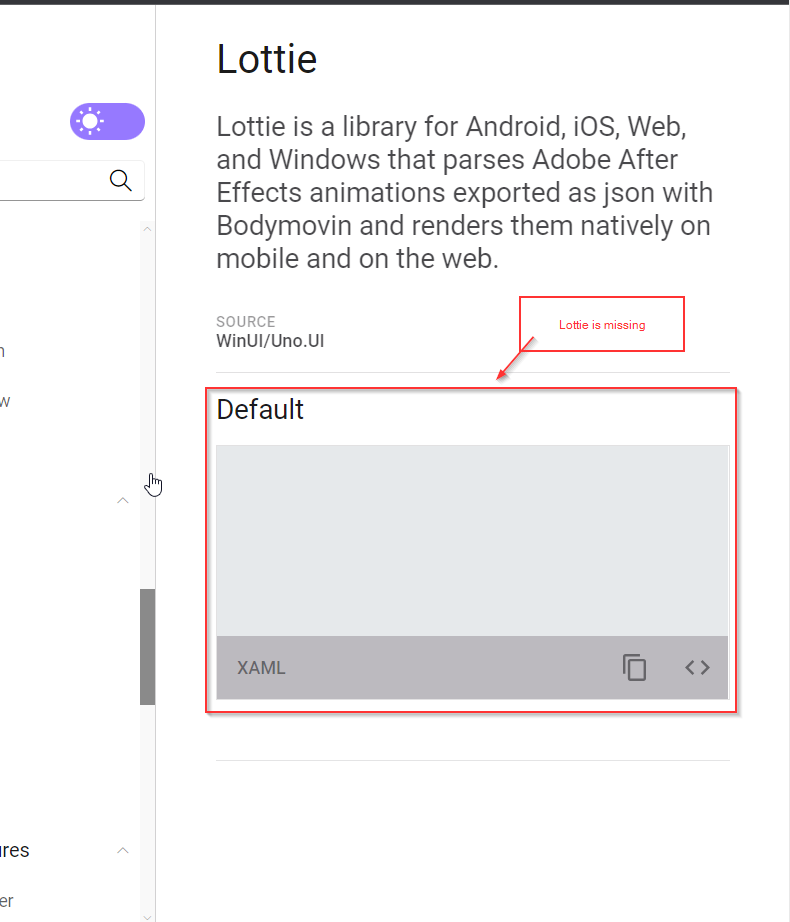 [Gallery-4X][Wasm]Lottie- Lottie is missing · Issue #13157 · unoplatform/uno · GitHub