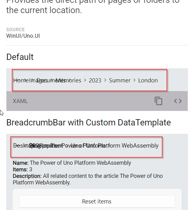 [Gallery][5.0, 4X][Wasm] when reduce screen size, nodes of breadcrumb bar displays overlapped on ...