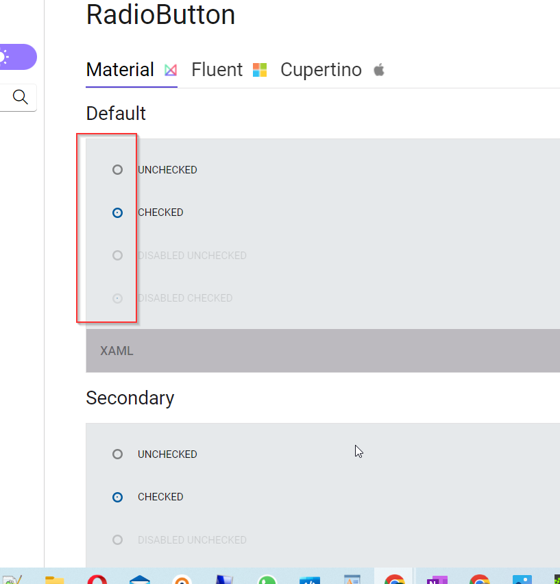 [Gallery-4X][Wasm/Skia.Gtk]RadioButton(Material)-Size of Radiobutton is too small. · Issue ...