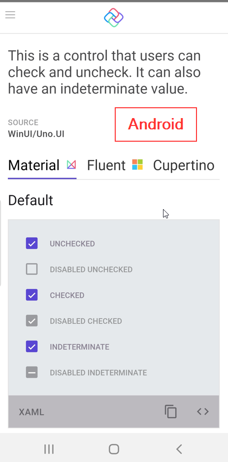 [All Platforms] Visual difference for `MaterialCheckBoxStyle` with ...