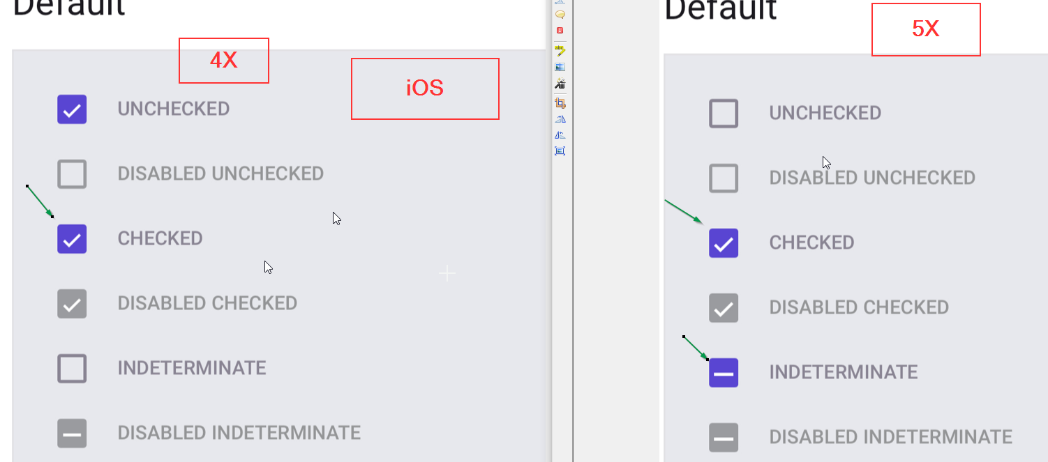 [All Platforms] Visual difference for `MaterialCheckBoxStyle` with ...