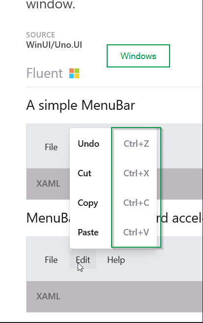 [Gallery][All platforms]Menubar-Control key information is missing in opened flyouts for ...