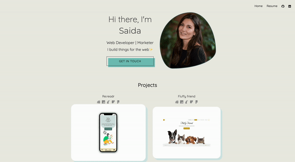 GitHub - saidam90/saida-personal-portfolio: A personal portfolio website where I showcase my ...
