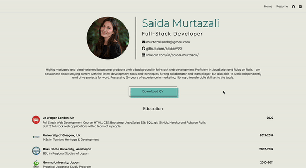 GitHub - saidam90/saida-personal-portfolio: A personal portfolio website where I showcase my ...
