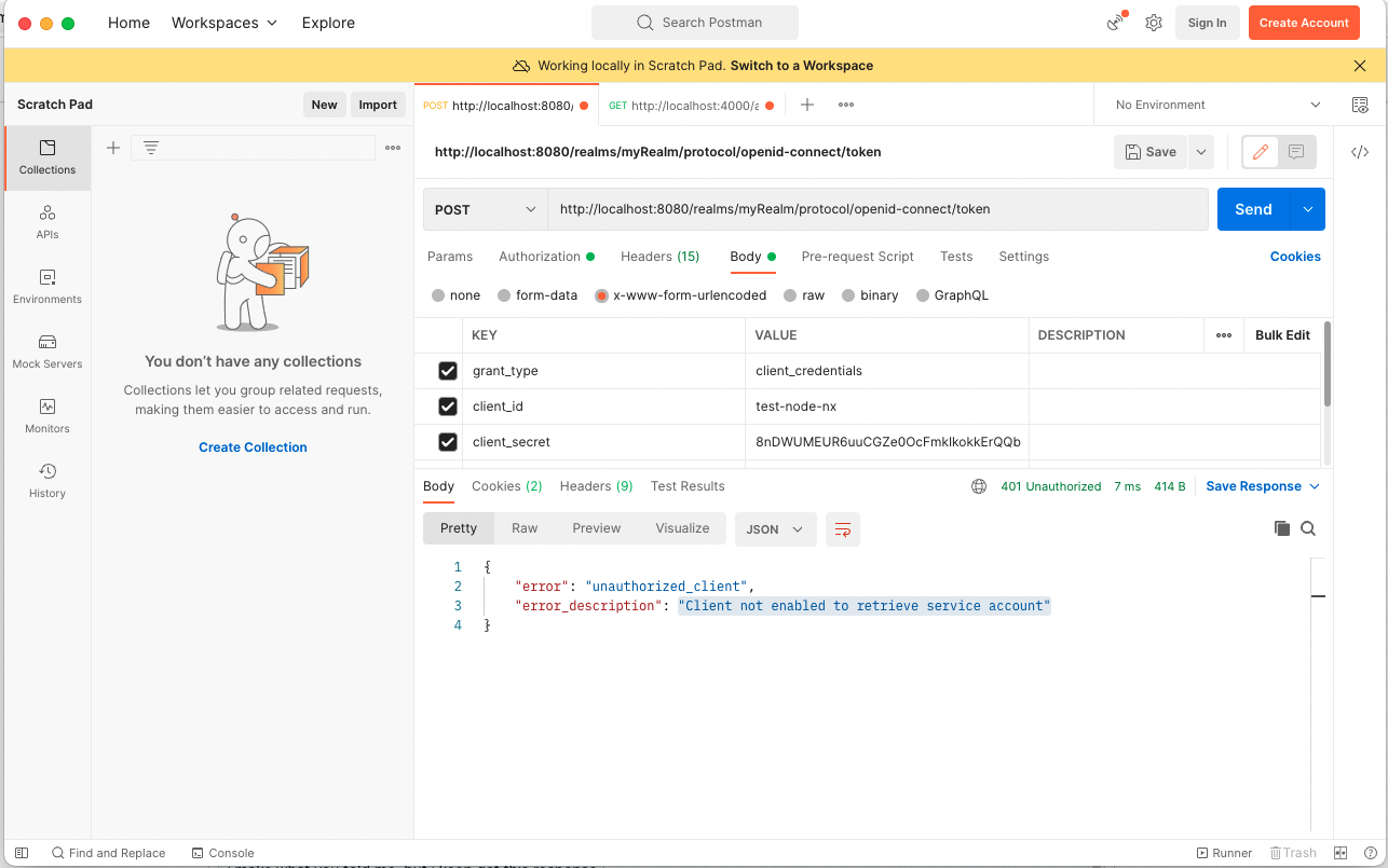 new admin console change client access type to 'bearer-only' · Issue ...