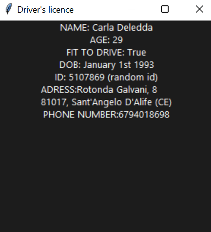 GitHub - Pandademic/py-drivers-licence: python drivers license app made with tkinter featuring ...
