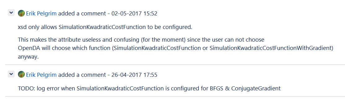 Cost Function org.openda.algorithms.SimulationKwadraticCostFunction not accessable anymore ...
