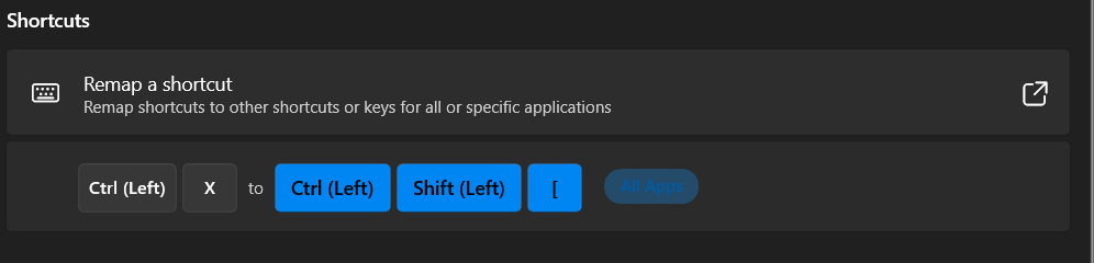 Remap: Ctrl-x doesn't remap · Issue #18553 · microsoft/PowerToys · GitHub