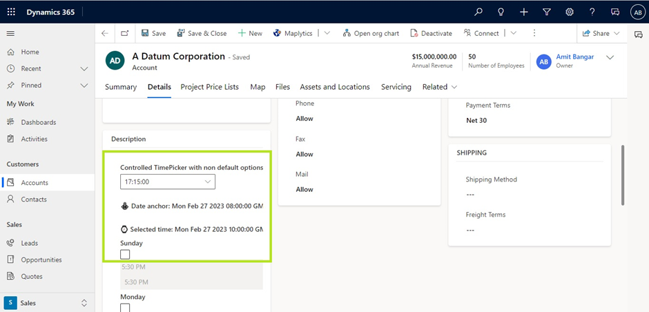 Facing issue when set the time in Time picker control of Fluent UI - PCF · microsoft fluentui ...