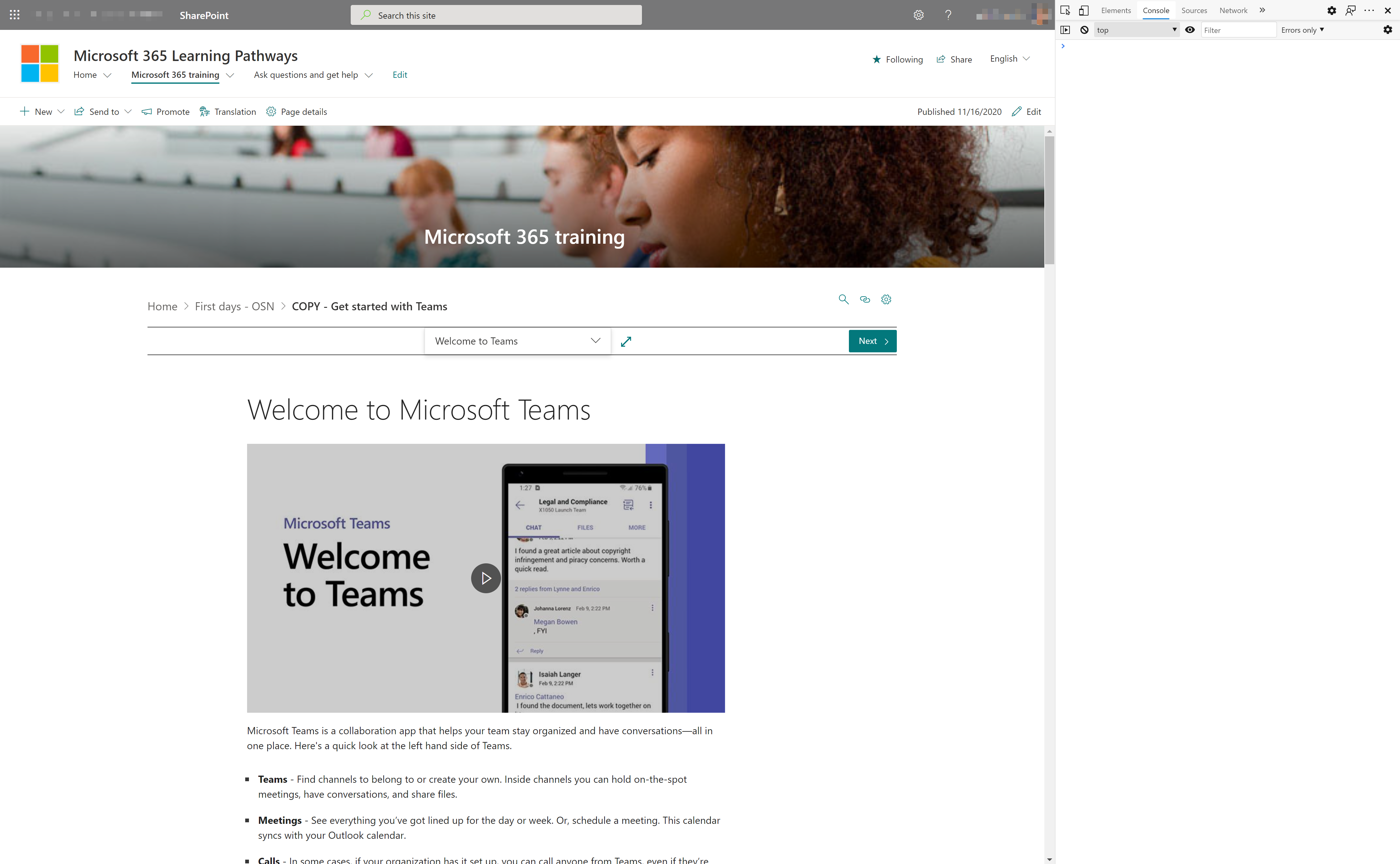 Playlist > Asset > Custom Page not showing · Issue #375 · pnp/custom-learning-office-365 · GitHub