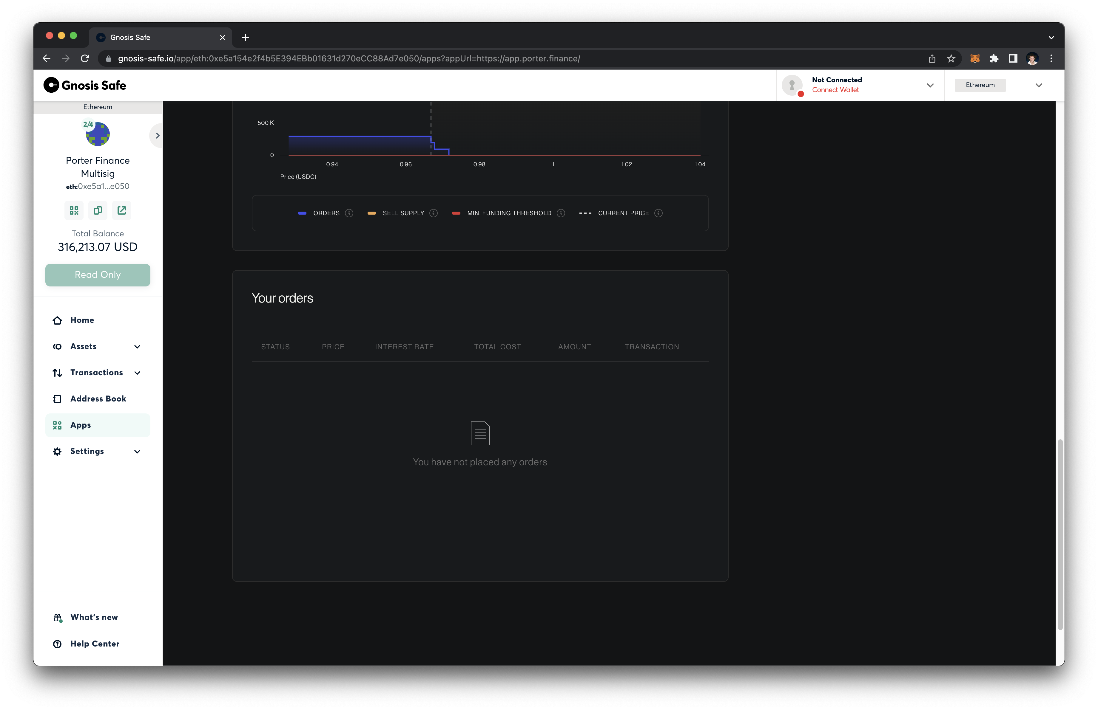 No order shown in gnosis safe · Issue #425 · porter-finance/frontend · GitHub