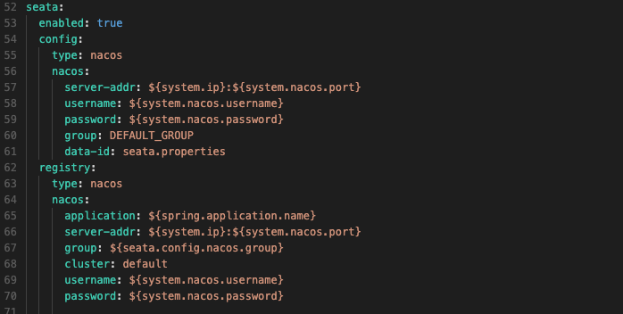seata 1.6.1 no available service found in cluster 'default', please make sure registry config ...