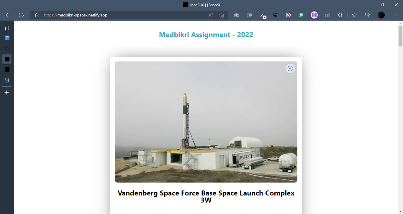 GitHub - weebo-ary/Medbikri_Assignment: Page 1 will show a list of Launchpads each item in the ...