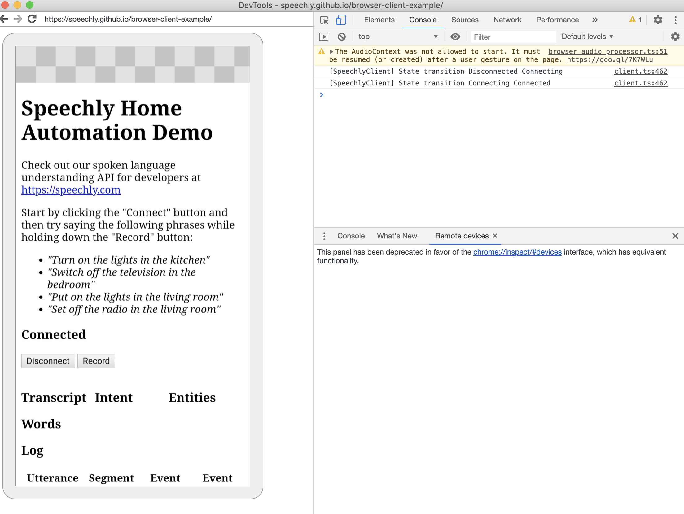 "Client is not recording error" on mobile Chrome on Android · Issue #31 · speechly/speechly · GitHub