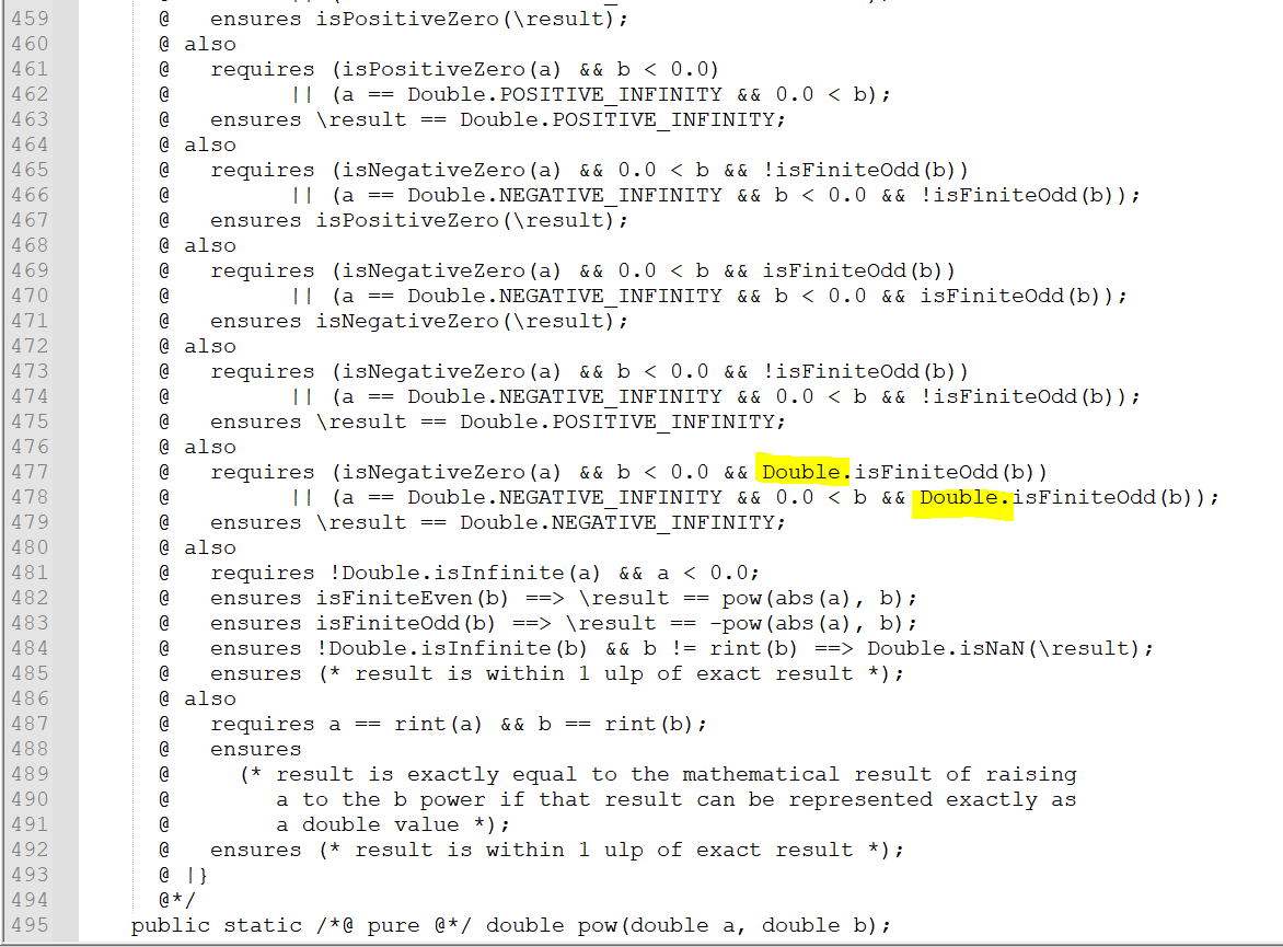 potential issue in Math.pow 's specification · Issue #765 · OpenJML/OpenJML · GitHub