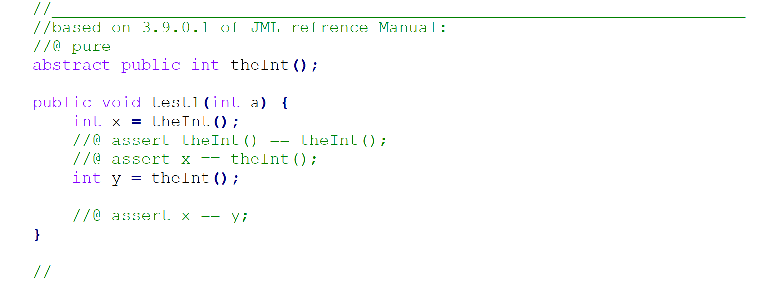 Have a deterministic function which return nonprimitive data type · Issue #780 · OpenJML/OpenJML ...
