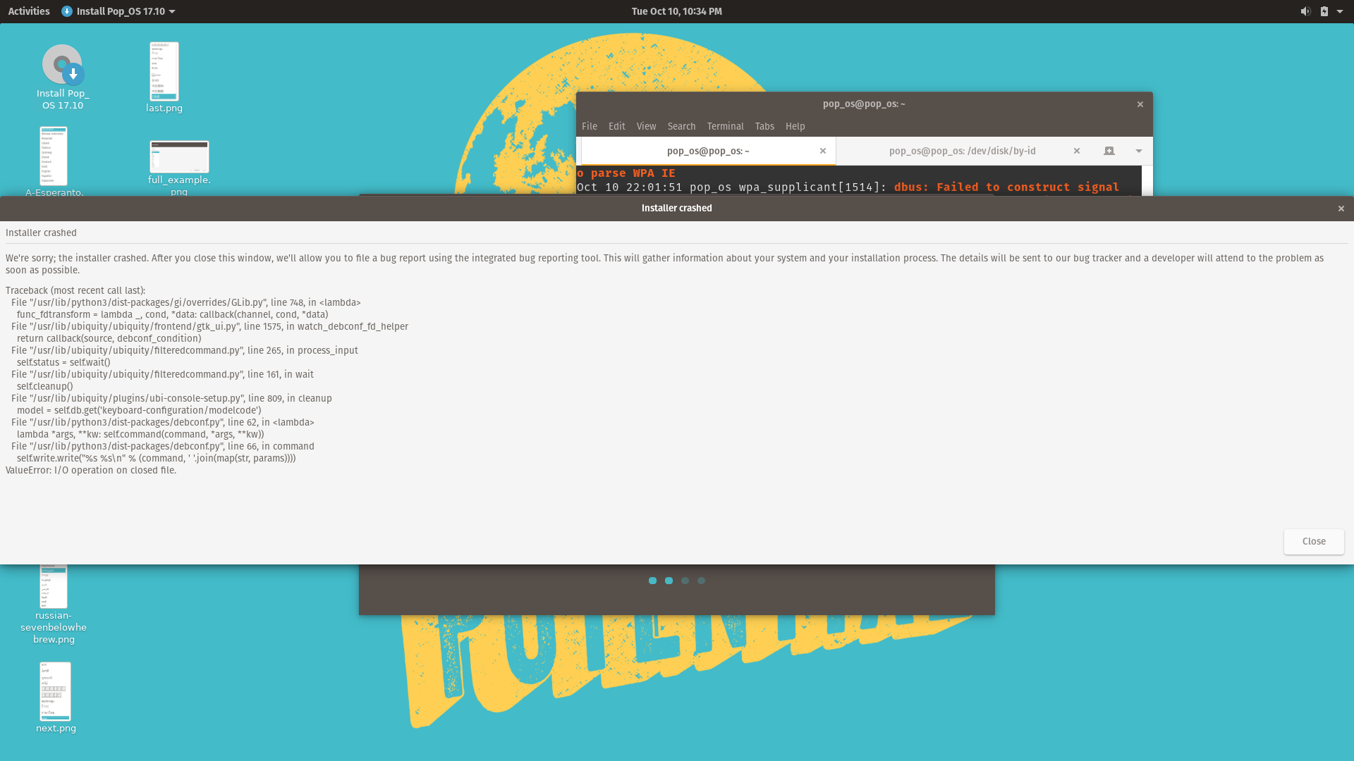 Installer crashes when exiting at "Keyboard layout" page. · Issue #135 ...