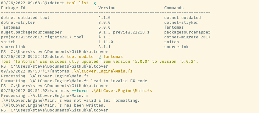 `when` clause in `try`/`with` malformatted · Issue #2526 · fsprojects/fantomas · GitHub