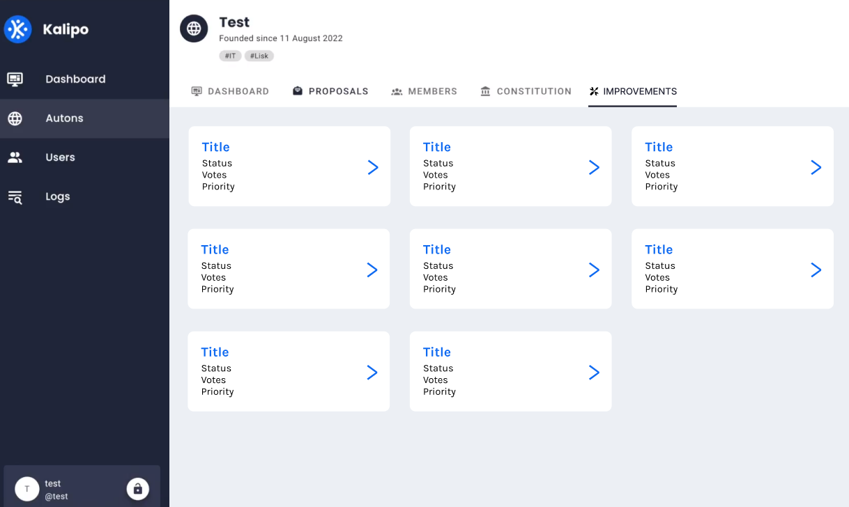 Create improvement overview · Issue #649 · Kalipo-BV/kalipo-core · GitHub