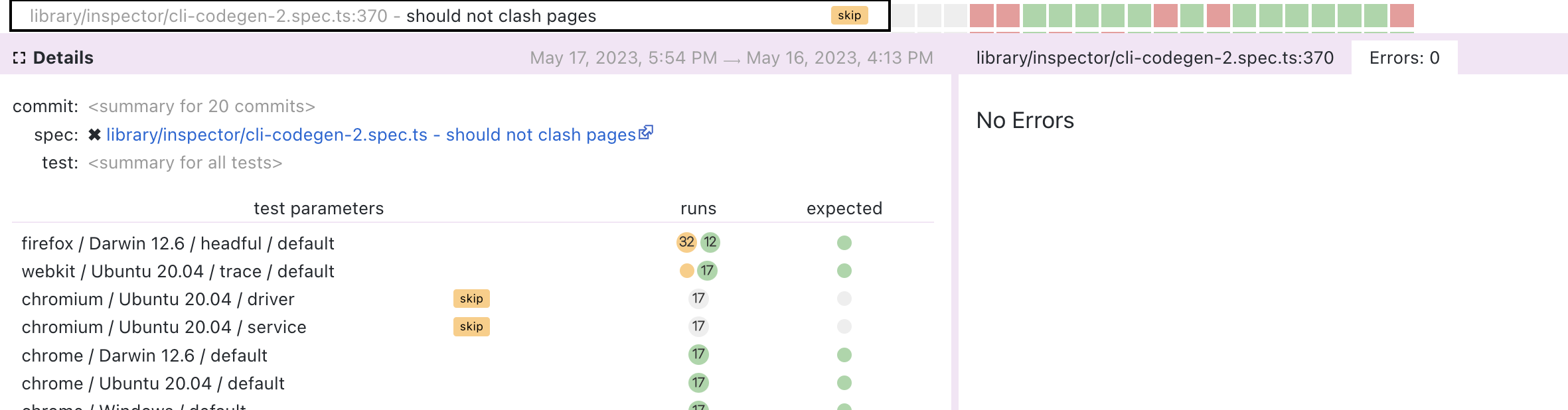 Test `libraryinspectorcli Codegen 2spects370 Should Not Clash Pages` Is Failing On 