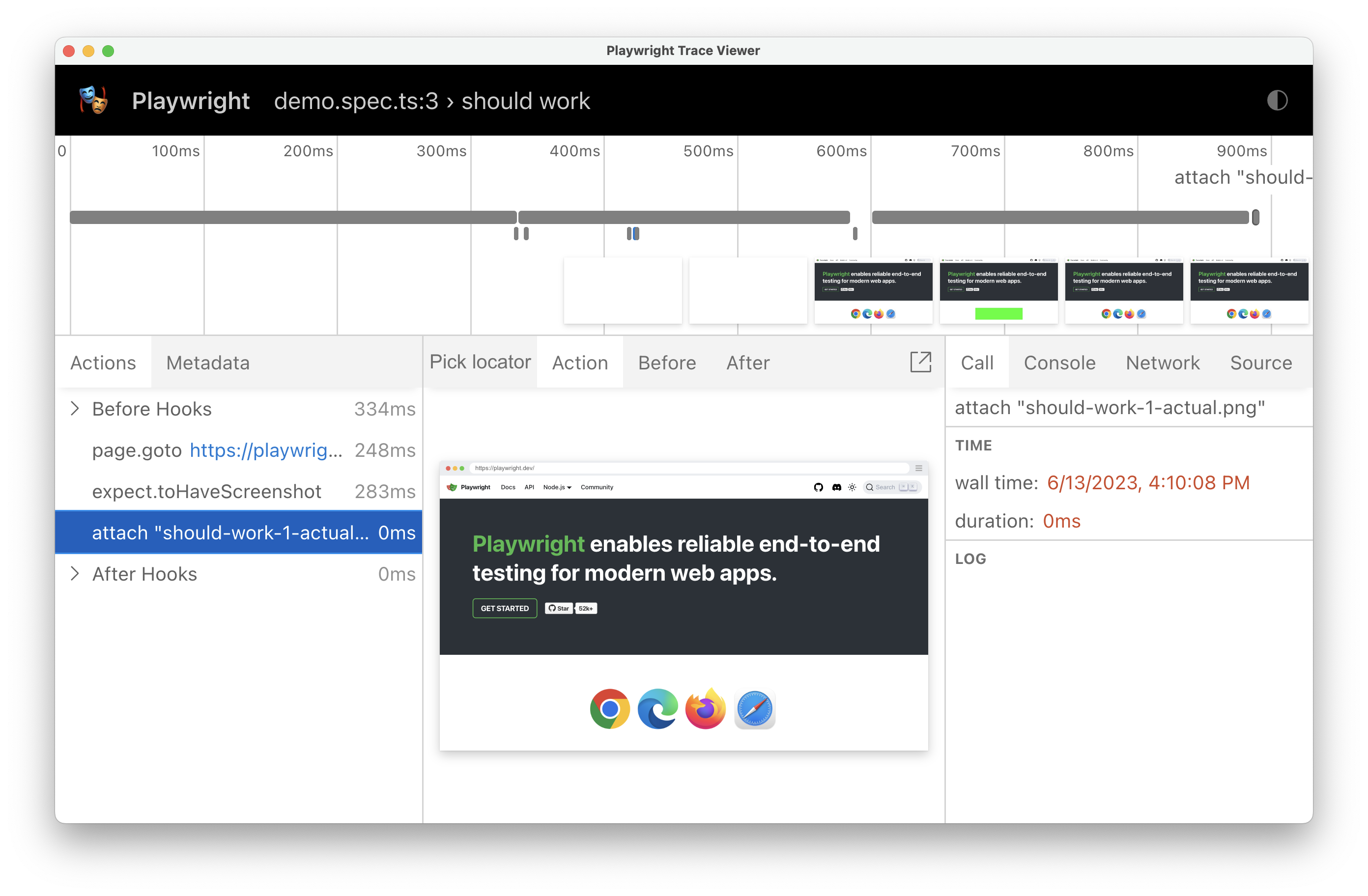 Bug Attachment Steps Are Not Hidden Inside `expecttohavescreenshot` · Issue 23693