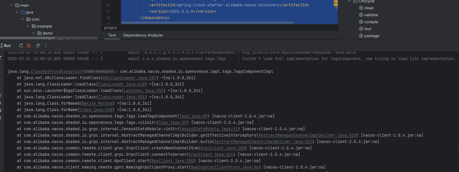 nacos-client:v2.1.0 ClassNotFoundException SecretPerfMarkImpl · Issue #10239 · alibaba/nacos ...