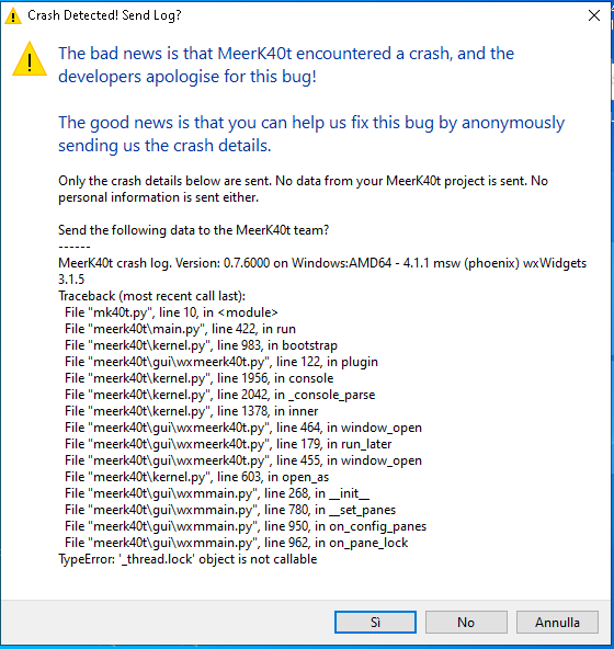 [Bug]: Crash at startup · Issue #969 · meerk40t/meerk40t · GitHub