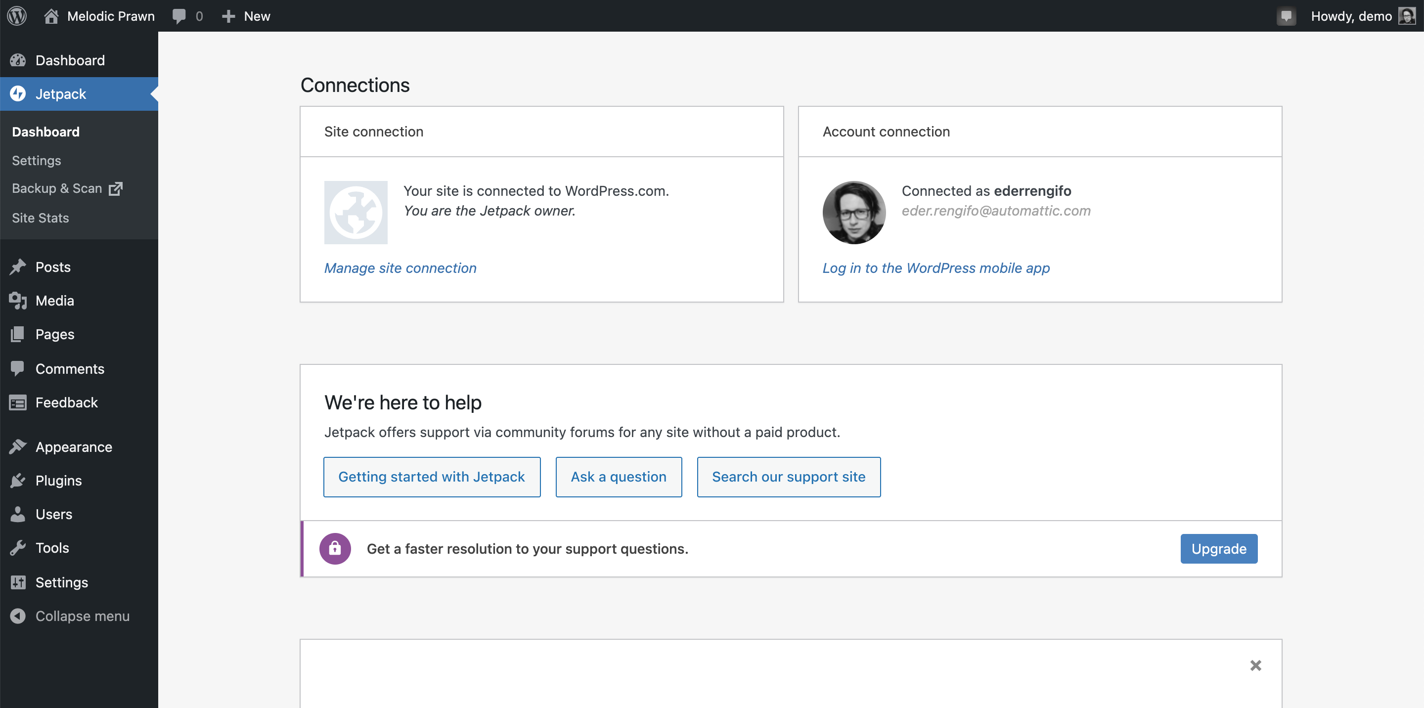 Jetpack: Add a new button to Dashboard Help linking to Getting started documentation) · Issue ...