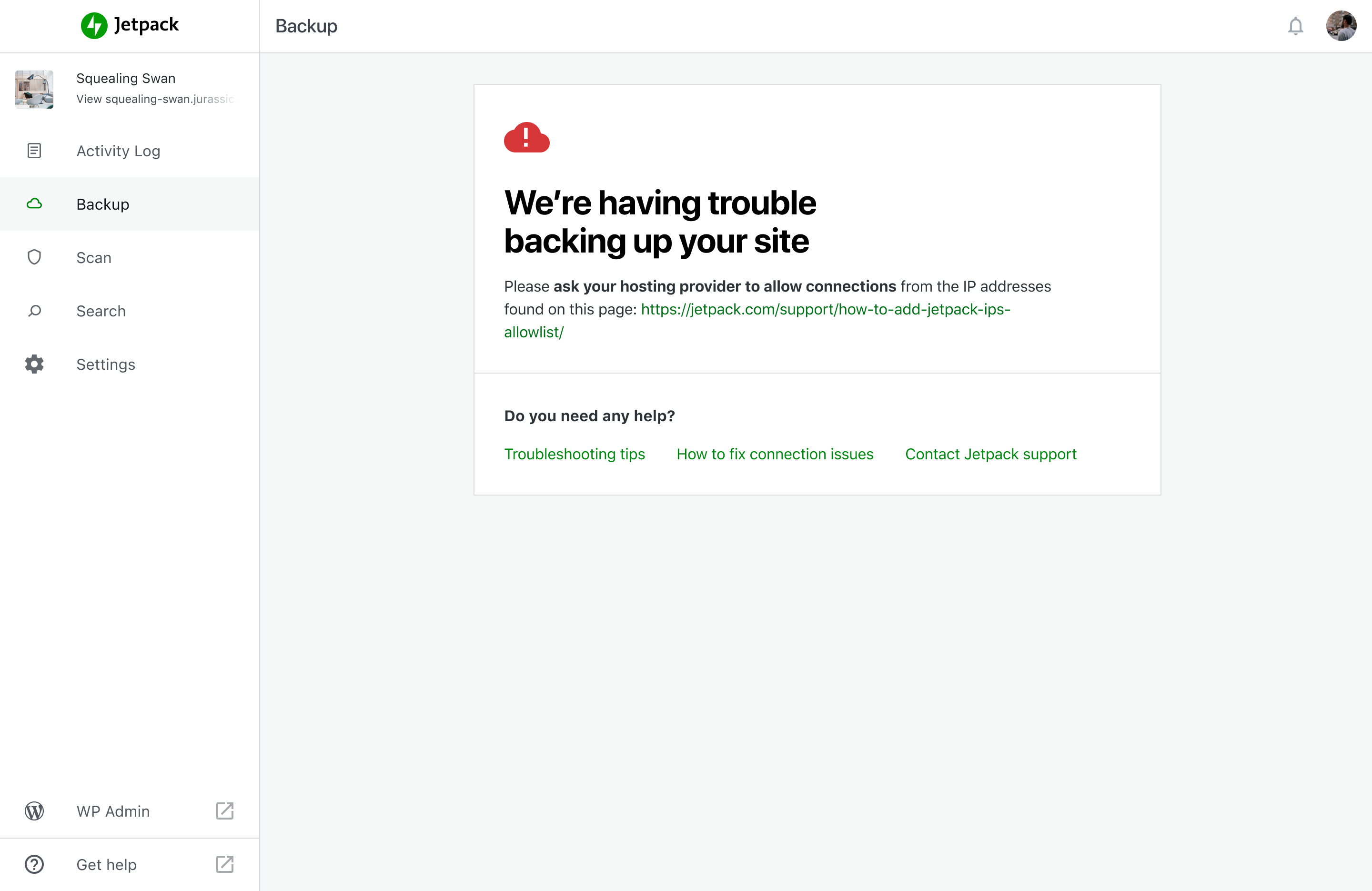Jetpack Cloud: Add new links at the bottom of the alert view. · Issue #23270 · Automattic ...