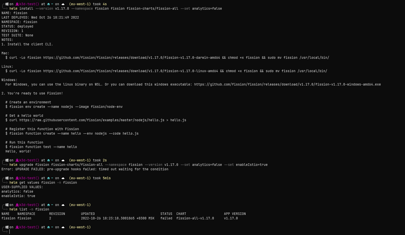 Helm upgrade fails due pre-upgrade-checks · Issue #2582 · fission/fission · GitHub
