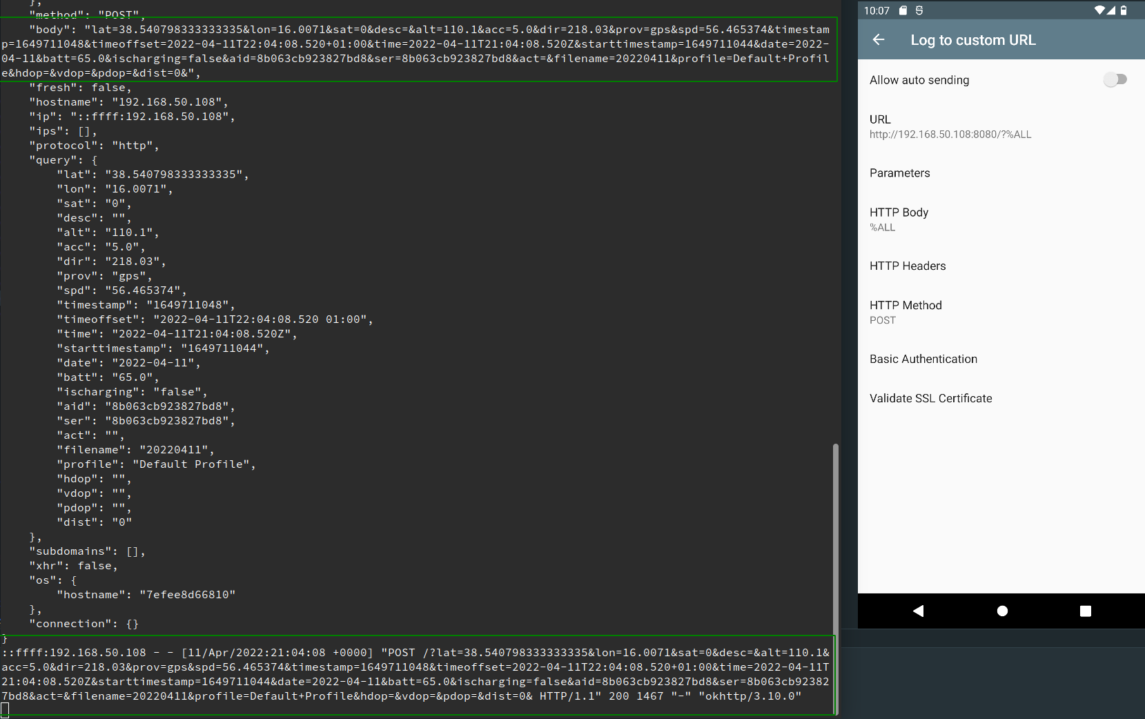 [feature-request] Custom URL include all parameters · Issue #944 · mendhak/gpslogger · GitHub