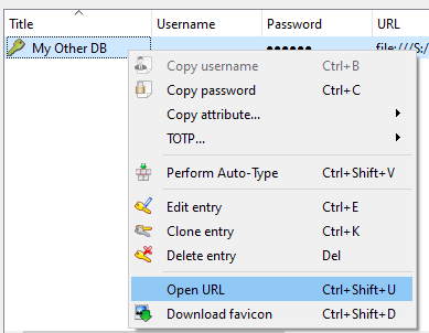 Open other database URL entry · Issue #1536 · keepassxreboot/keepassxc · GitHub