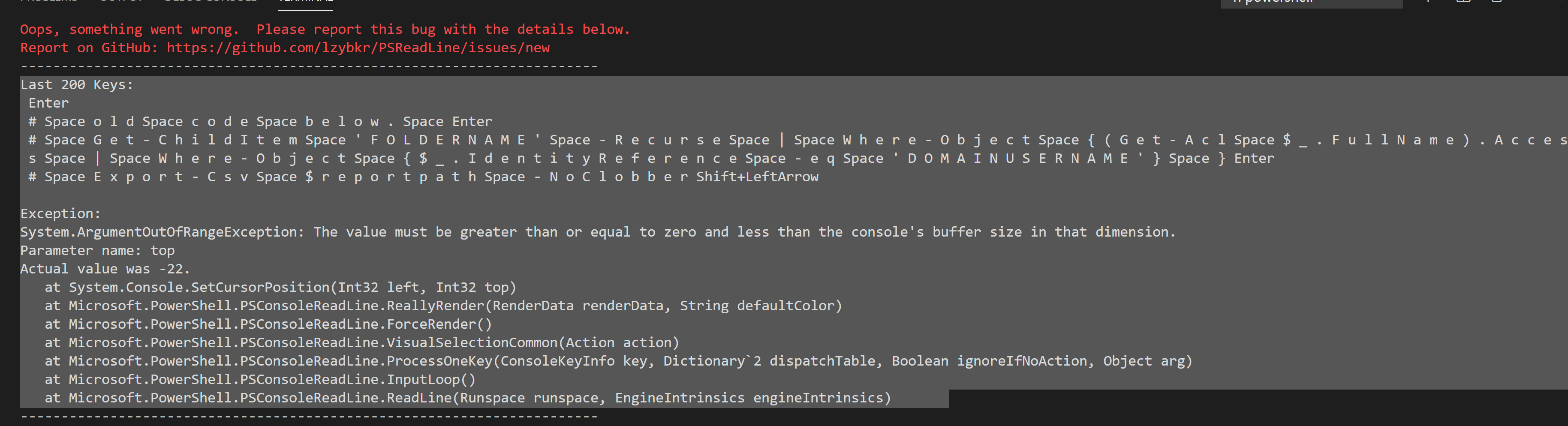 Possible Bug In Powershell 7 For Trying To Pull Folder Permissions And Exporting To A Csv File