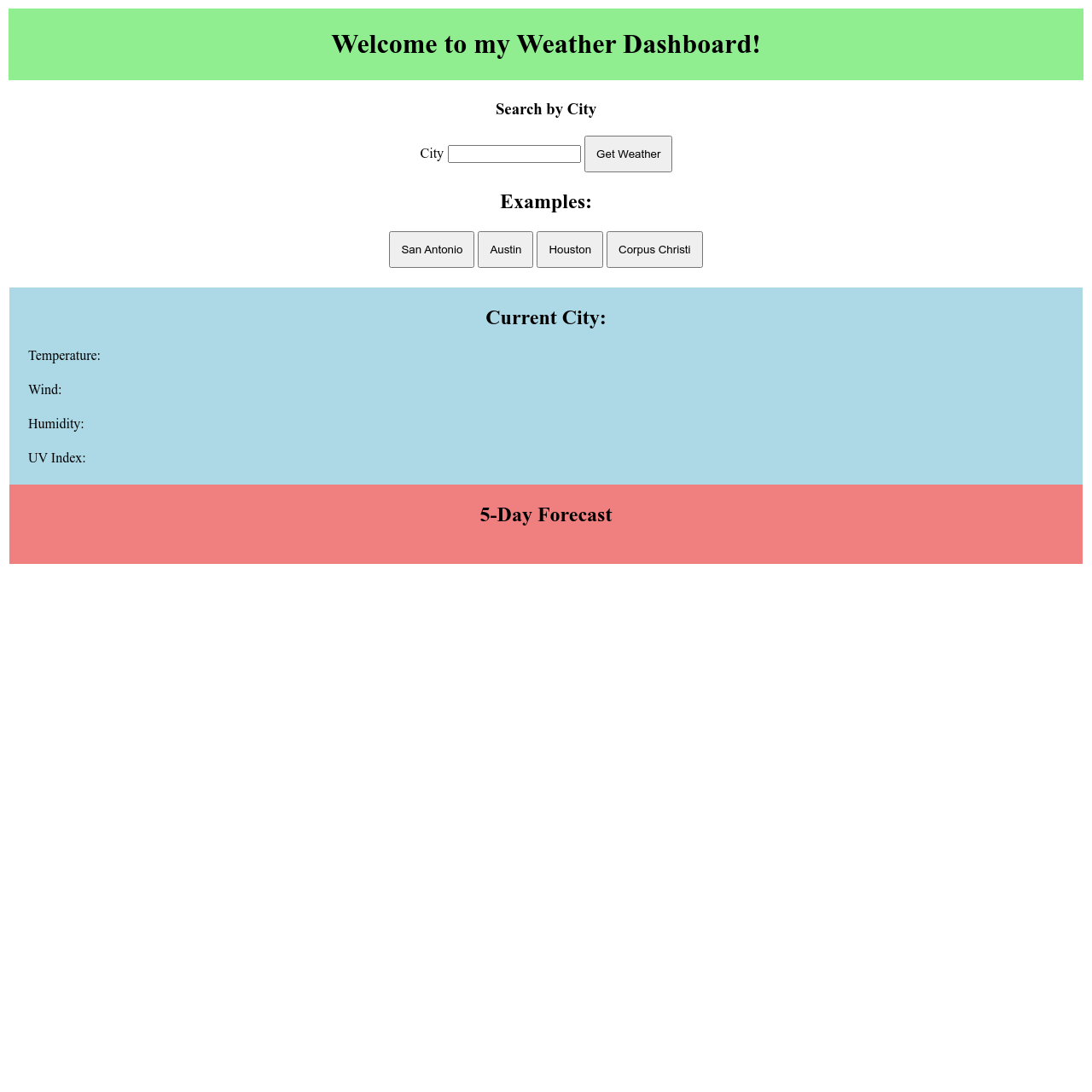 GitHub - Mattrick127/weather-dashboard: Telling you the weather ...