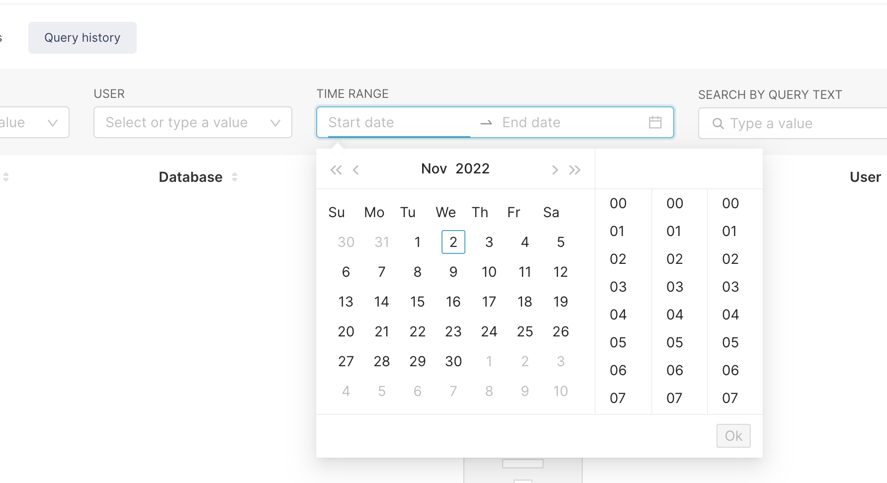 [Native Filters] Add Time Range filter as available in Query History · apache superset ...