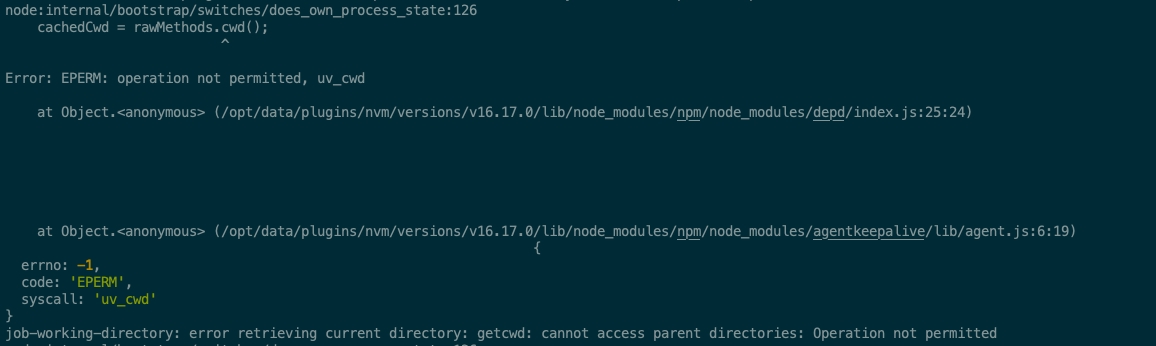 bug: EPERM: operation not permitted, uv_cwd · Issue #42 · zmicro-design/plugin-ta · GitHub