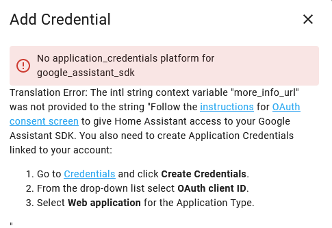 Google assistant SDK - config flow could not be loaded · Issue #85261 · home-assistant/core · GitHub