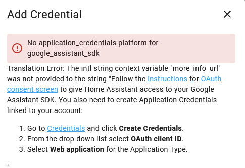 Application Credentials integration: modules for the various integrations not installed · Issue ...