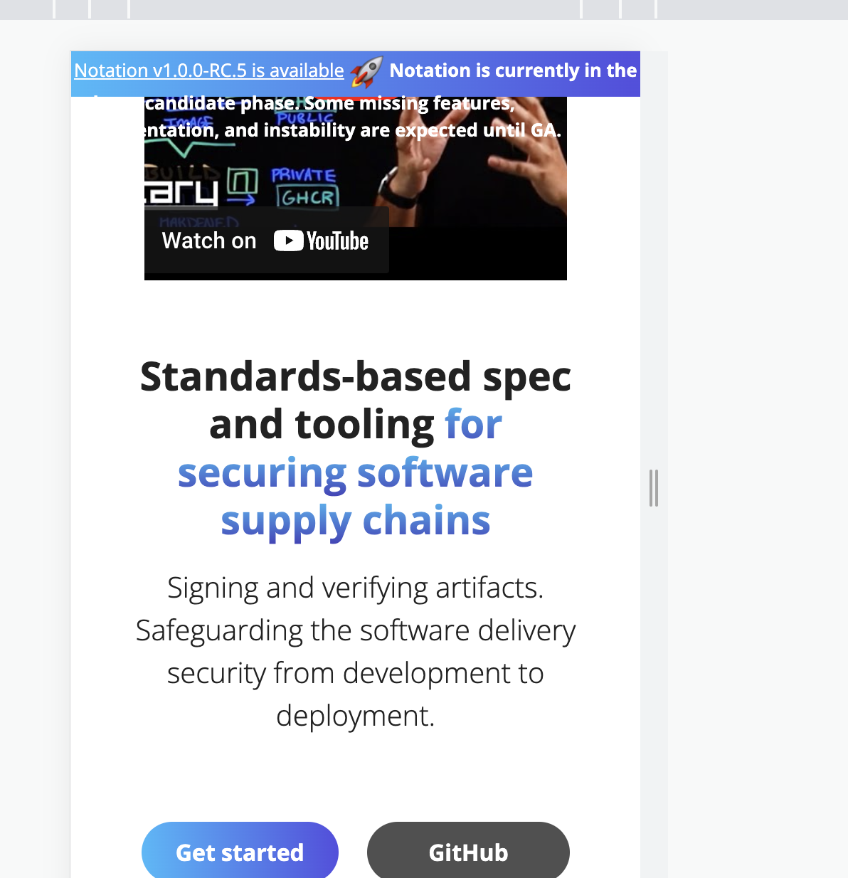 Nav bar is see through in some parts of the website · Issue #236 · notaryproject/notaryproject ...
