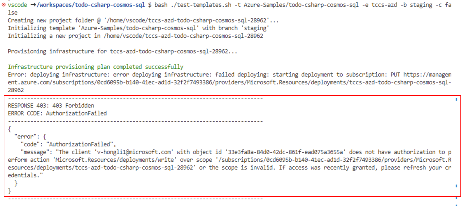 `azd provision` broken with incorrect `subscription` · Issue #1020 · Azure/azure-dev · GitHub