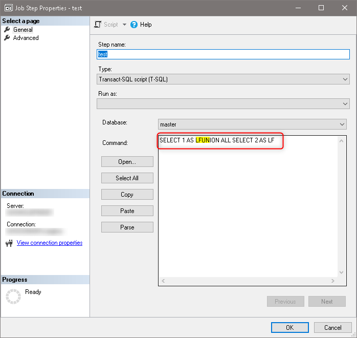 [Bug] New-DbaAgentJobStep, Set-DbaAgentJobStep - Command Param Line Ending Handling · Issue ...