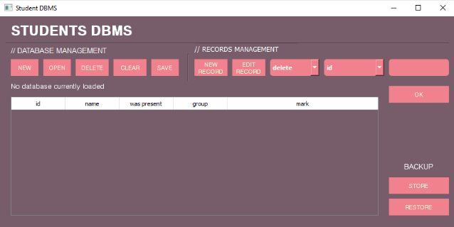 GitHub - rustamhse/DBMS: File-based database management system written in Python without the use ...