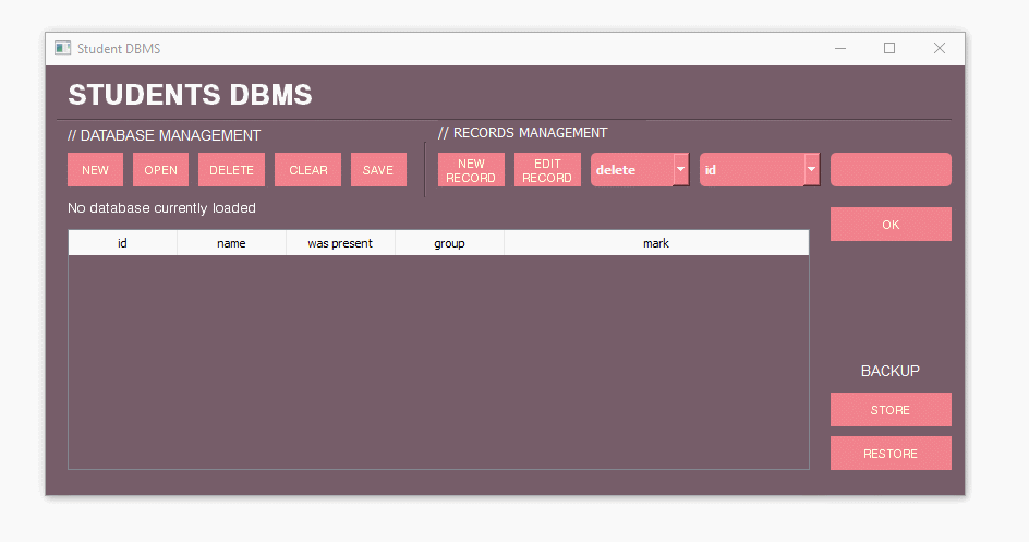GitHub - rustamhse/DBMS: File-based database management system written ...