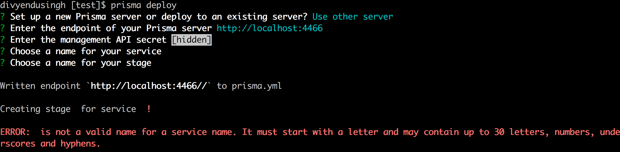 Endpoint appended by "prisma deploy" to prisma.yml is wrong · Issue #2708 · prisma/prisma1 · GitHub
