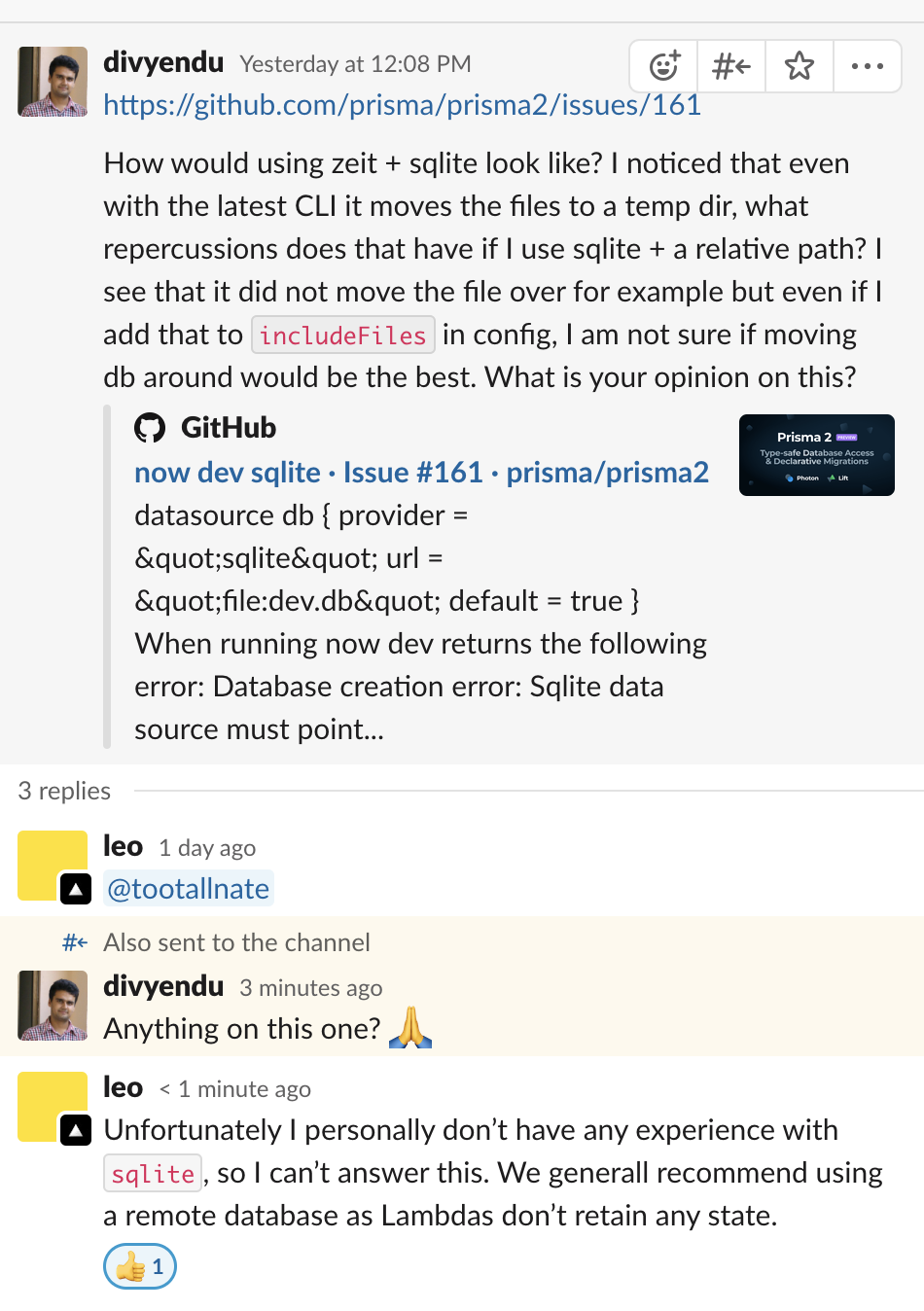 now dev sqlite · Issue #161 · prisma/prisma · GitHub